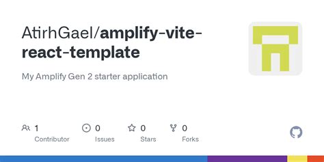 Github Atirhgaelamplify Vite React Template My Amplify Gen 2 Starter Application