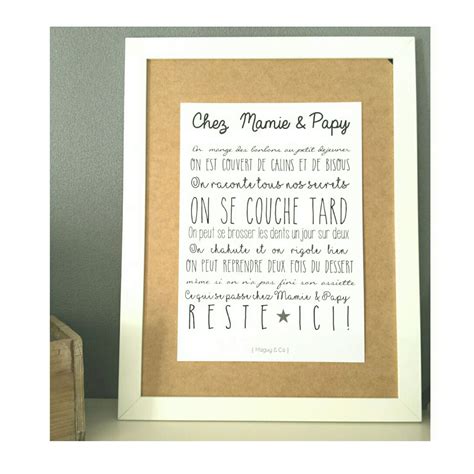 Affiche chez mamie et papy à encadrer bricolage recup Pinterest