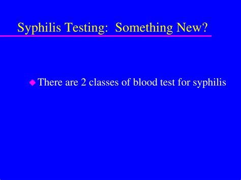 PPT Overview Of Reverse Sequence Syphilis Testing PowerPoint