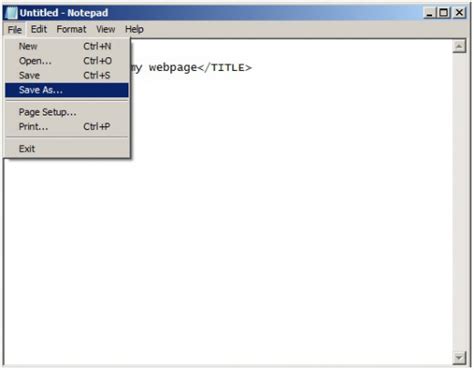 How To Make A Webpage Using Notepad
