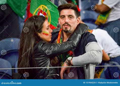 Porto Portuglal June 09 2019 Portuguese Young Couple Kisses In The