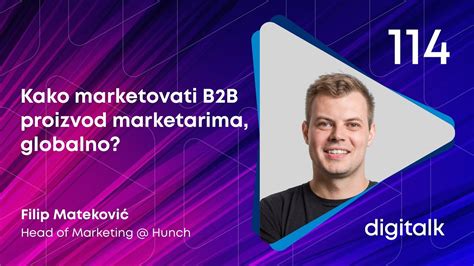 Kako Marketovati B2b Proizvod Marketarima Globalno I Filip Mateković I Digitalk Ep 114 Youtube