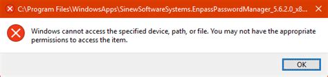 can t run new windows 10 enpass password manager windows 10 store