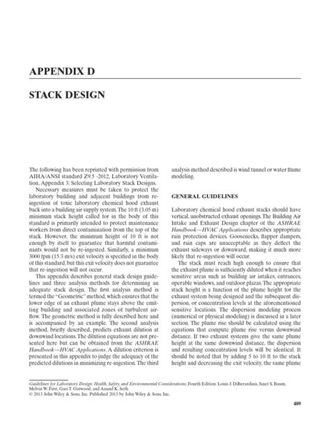 Guidelines For Laboratory Design 2013 Diberardinis Appendix D