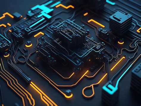 Premium Ai Image 3d Circuit Wallpaper