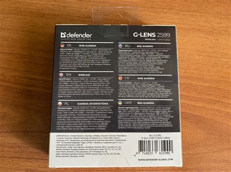 Веб-камера Defender G-lens 2599 FullHD, 2МП (63199) 63199 DEFENDER ...