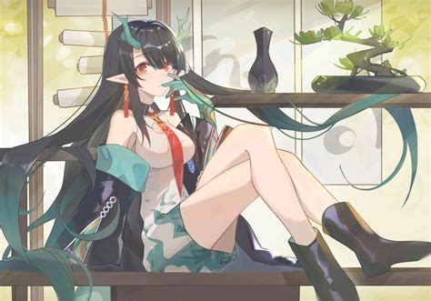 「明日方舟同人」情人怨遥夜，竟夕起相思（夕篇） 哔哩哔哩