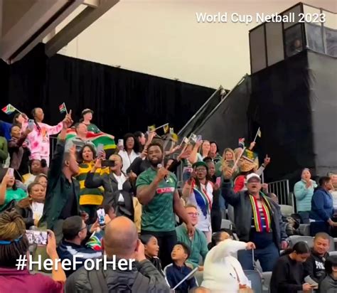 Siya Supporting The Sa Netball Team R Springboks