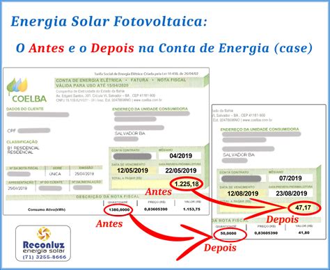 O Antes E O Depois Da Energia Solar Na Conta De Coelba Case