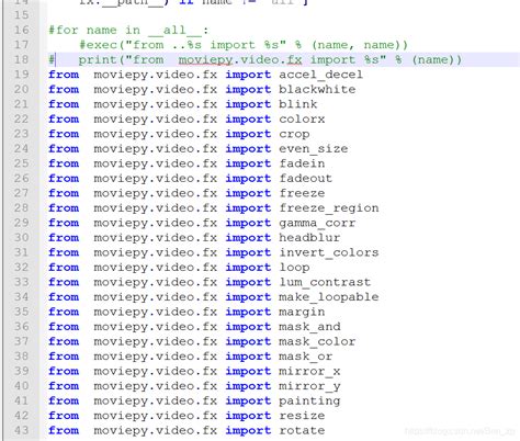 打包时遇到的问题 Module ‘moviepyaudiofxall‘ Has No Attribute ‘audiofadein