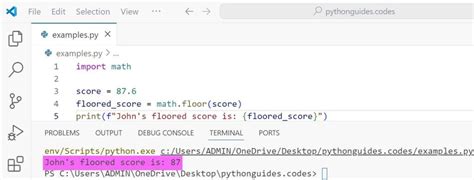 How To Floor A Number In Python