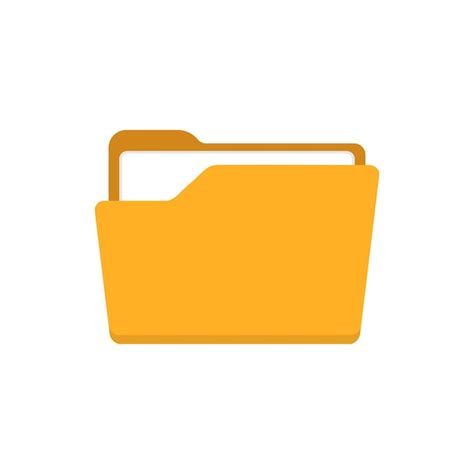Premium Vector File Folder Icon In Flat Style Documents Archive