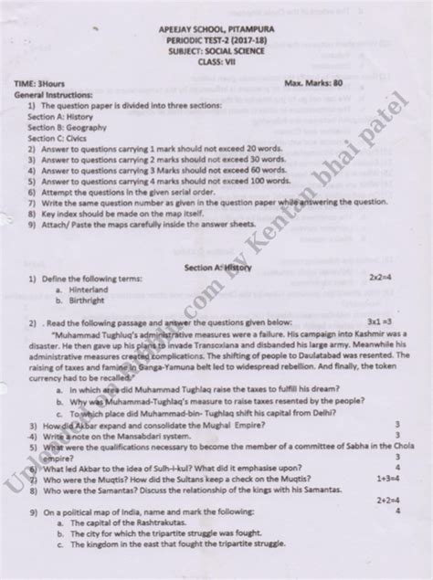 Ace Your Cbse Class 7 Social Science Exams With These 2020 21 Question