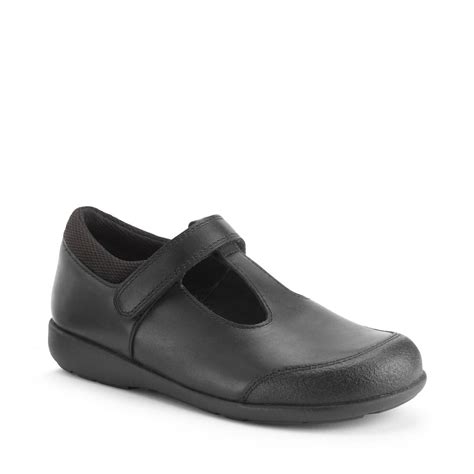 Globe Black Leather Simply By Start Rite Girls Rip Tape Dual Fit T Bar
