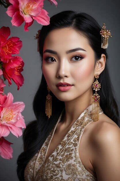 Elegant Asian Beauties Collection Premium Ai Generated Image