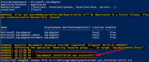 azure stack sql rp need azure powershell with version 1 2 9 error