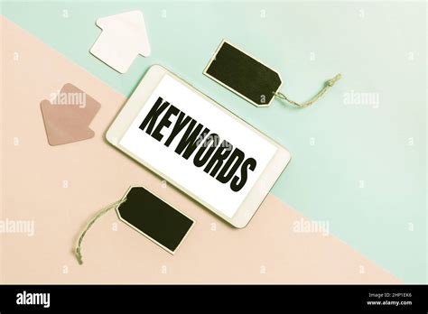 Text Caption Presenting Keywords Business Idea Word Which Acts As The
