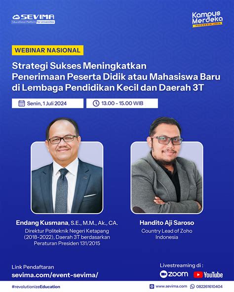 Webinar Strategi Sukses Meningkatkan Penerimaan Peserta Didik Atau