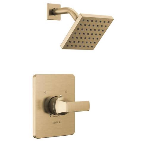 Delta Velum 1 Handle Wall Mount Shower Trim Kit In Champagne Bronze