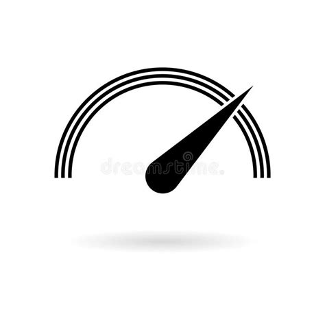 Vector Performance Measurement Icons Set With Long Shadow Stock