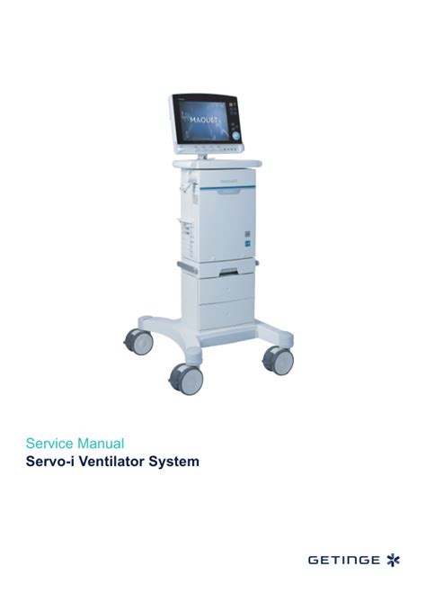 Service Manual Getinge MAQUET Servo I Ventilator System