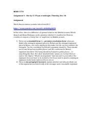 Assignment MODR Doc MODR Assignment Due By Pm Or Midnight Thursday Nov