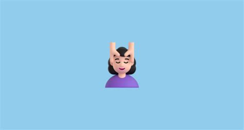 💆🏻‍♀️ Mulher Recebendo Massagem Facial Pele Clara Emoji On Microsoft