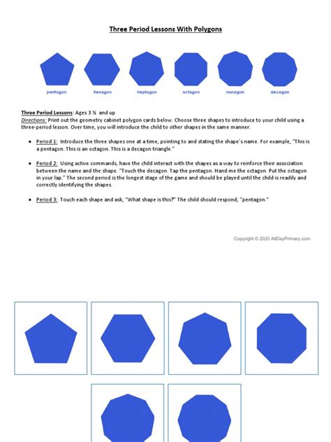 Three Period Lessons With Polygons Pdf