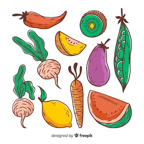 Premium Vector Vegetables Set