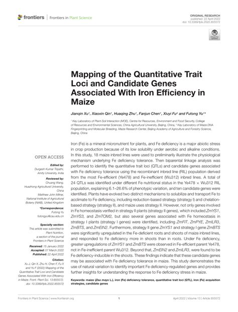 Pdf Mapping Of The Quantitative Trait Loci And Candidate Genes