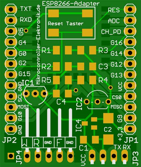 Platinencenter Leerplatine ESP12E Adapter