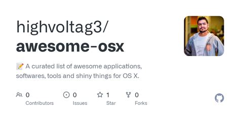 Github Highvoltag3awesome Osx Memo A Curated List Of Awesome