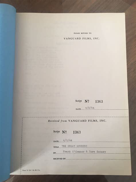 The Great Houdini Sequence A