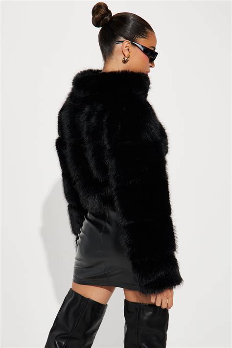 Layla Faux Fur Jacket Black Fashion Nova Jackets And Coats Fashion