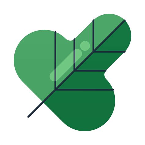 Flat Colorful Leaf Shape Design Asset Element 45998740 Vector Art At Vecteezy