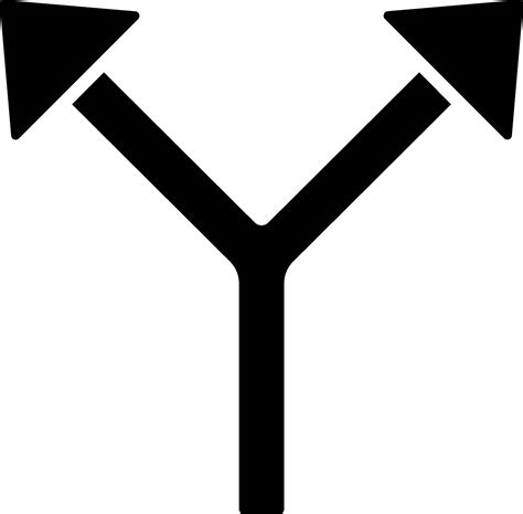 Split Arrow Glyph Icon In Flat Style 25086288 Vector Art At Vecteezy