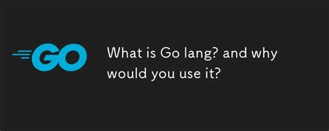 什麼是 Go 語言？為什麼要使用它？ Golang Php中文網