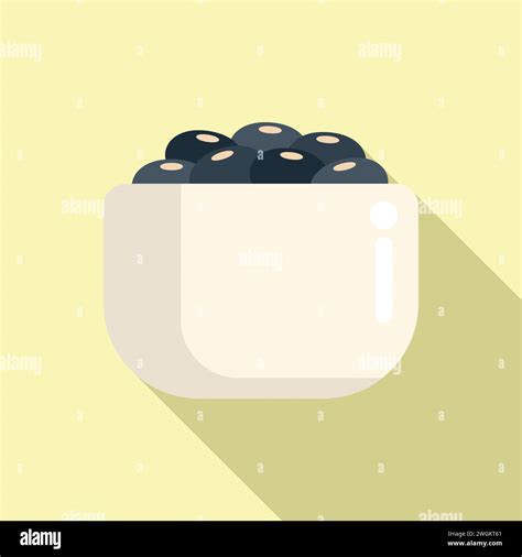 Plate Seed Lentil Icon Flat Vector Dinner Energy Food Organic Natural