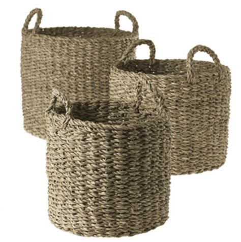 Natural Seagrass Basket With Handles Flowers Talk Tivoli
