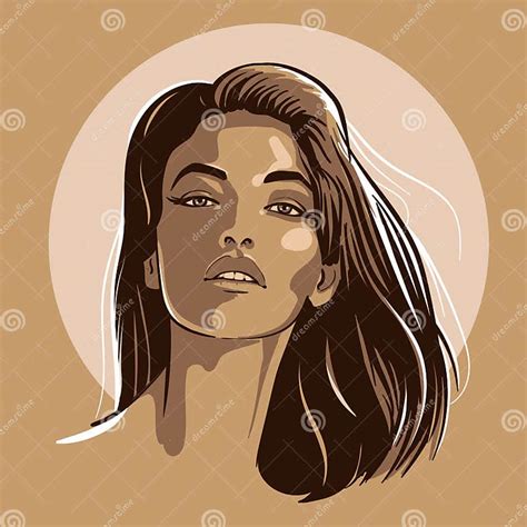 漂亮的女孩肖像 动画风格 数字草图手绘矢量图 插图 向量例证 插画 包括有 查出 分级显示 230268357