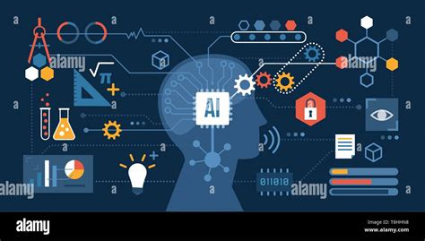 Artificial Intelligence Connected To A Network Of Icons Problem