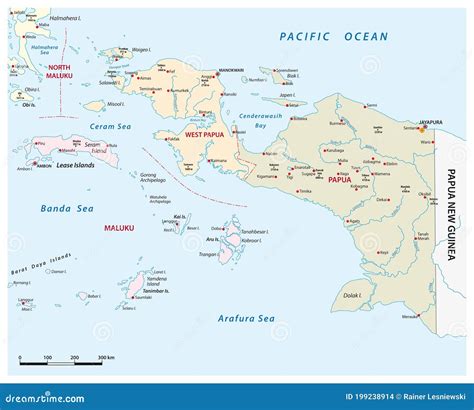 Vector Map Of The Indonesian Provinces Of Papua And West Papua