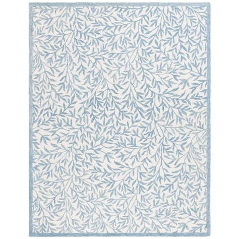 Safavieh Martha Stewart Ivoryblue 8 Ft X 10 Ft Border Abstract
