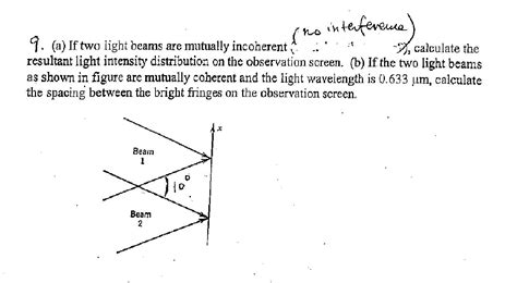 A If Two Light Beams Are Mutually Incoherent No