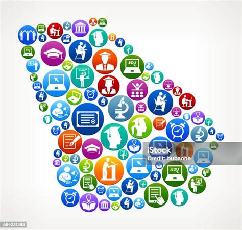 조지아 E러닝 대학 교육은 벡터 버튼 패턴 벡터에 대한 스톡 벡터 아트 및 기타 이미지 벡터 상징 수평 구성 Istock