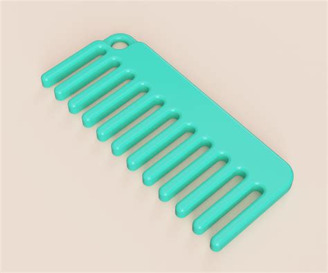 Keychain Comb By D Download Free Stl Model