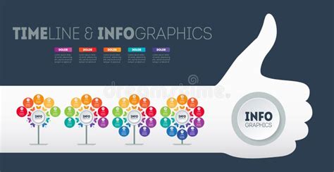 Ensemble Dinfographies Sous Forme De Fleurs Infographie Ou