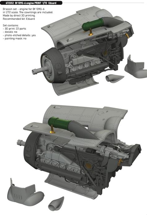 Eduard E672352 Messerschmitt Bf109g 6 Engine Eduard