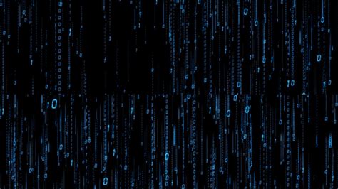 【原创带通道】科技数字流黑客帝国数字雨下视频素材下载