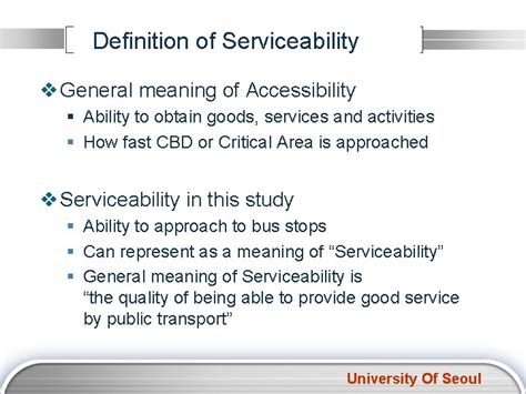 A Novel Accessibility Serviceability Measure Using Travel Time